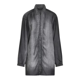Diesel Femme, Blouses et Chemises, Gris, Taille: 40 FR Chemise Longue Oversize en Denim