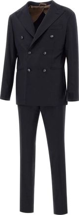 Barba Homme, Costumes, Bleu, Taille: 2XL Costume Deux Pi&egrave;ces en Laine Vierge