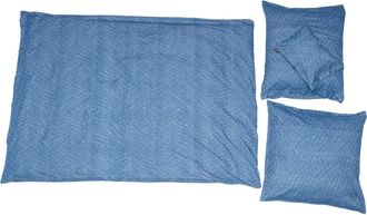 David Fussenegger Bettwäsche David - Struktur, Jeans-blau - 140 x 200 cm / 80 x 80 cm