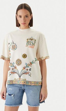 Just Cavalli T-Shirt 80PAHE08 CJ118 Wei&szlig; Regular Fit