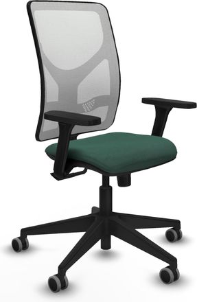 Piqueras y Crespo Gr&uuml;ner Drehstuhl mit 3D-Armlehnen, h&ouml;henverstellbare Lendenwirbelst&uuml;tze, ausgestattet mit 3 Positionen und Schneidschaum, mit Rollen von 65 mm, Parket