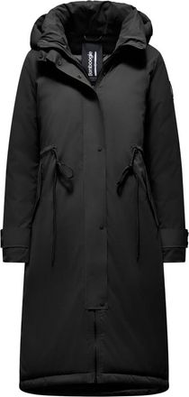 Bomboogie Femme, Manteaux, Noir, Taille: 42 FR Longue parka avec capuche et cordon de serrage &agrave; la taille