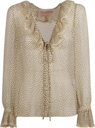 Valentino Garavani Femme, Blouses et Chemises, Beige, Taille: 38 FR Valentino Garavani Chemises