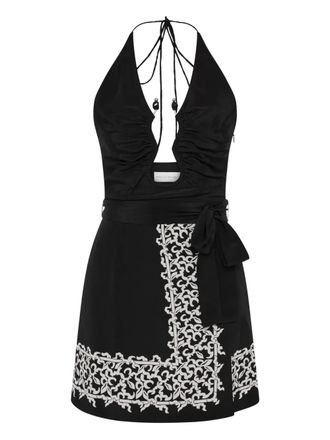 Rebecca Vallance robe courte Sundia &agrave; fronces - Noir