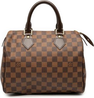 Louis Vuitton 2010 Damier Ebene Speedy Boston Tasche 25cm - Braun