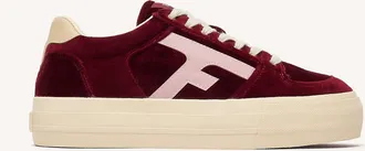 Faguo Baskets &agrave; plateformes velours bordeaux