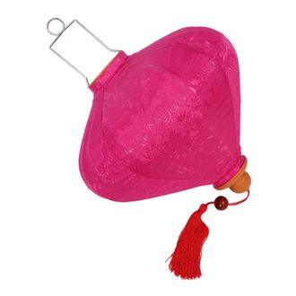 Milisten Vietnam Vietnam Laterne Vintage Outdoor Laterne Garten Dekoration Rautenform Traditionelle Stofflaterne für Hochzeit Geburtstag Festival