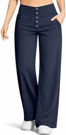 Generic Pantalon de sport pour femme - Jambes larges - Taille &eacute;lastique - Pantalon de jogging tendance - Pantalon basique d&eacute;contract&eacute; pour le pantalon large, 