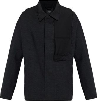 Yohji Yamamoto Homme, Chemises, Noir, Taille: M Blouson Utility