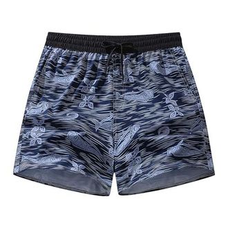 Generic Maillot de bain pour homme avec doublure en maille, short de plage et poches, gris, XL