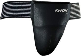 KWON Herren Tiefschutz Traditional Suspensorium Groinguard wei&szlig;-schwarz