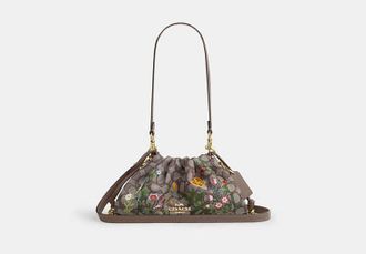 Coach Faye Schultertasche Aus Signature-Jacquard Mit Blumenstickerei