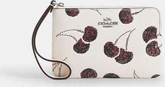 Coach Tasche Mit Handschlaufe, Rundumrei&szlig;verschluss Und Kirschprint