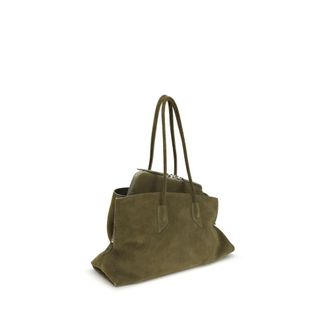 The Attico Womens Bicolor Calf Leather Bos Taurus Shoulder Bag