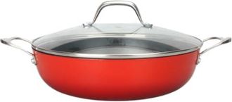Laguiole Sauteuse aus rotem Gusseisen, 5,5 l - optimale Wärmespeicherung, leicht und langlebig, antihaftbeschichtet, einfache Wartung, alle Wärmequellen, Induk