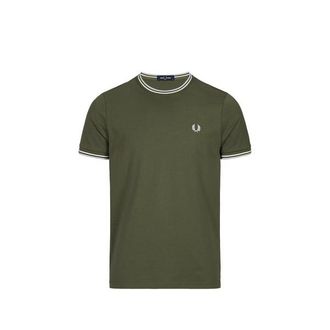 Fred Perry T-shirt uni &agrave; col rond en coton
