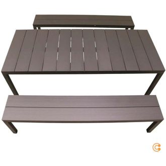 Nardi [GEBRAUCHT] B-Ware Nardi Set Rio Bench Alu Sitzgruppe Bank Gartentisch Aluminium H&ouml;henverstellbar