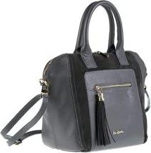 Pierre Cardin Sac à main pour femme en cuir véritable Made in Italy 40 x 26 x 17 cm 55105, gris, Taille unique