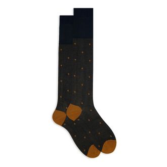 Gallo Gallo, Homme, Sous-vêtements, Multicolore, Taille: S Chaussettes longues en coton pour hommes à pois