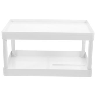 BESPORTBLE Multifunktionales Badezimmer Regal Eckregal Doppellagig Stabiler Organizer für Wohnraum Einfache Montage Platzsparend Stilvolles Design Vielseitig Ein