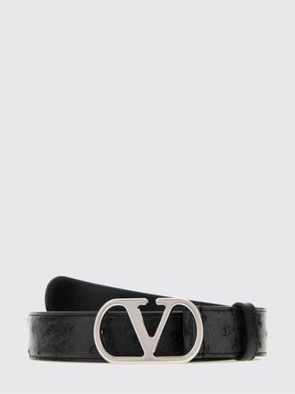 Valentino Garavani Ceinture en cuir de crocodile avec boucle VLogo Signature