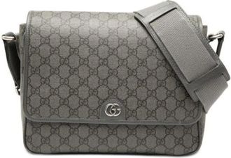 Gucci Sac bandouli&egrave;re en toile Pre-owned - Femme - Pre-owned - Gris - Taille: ONE Size