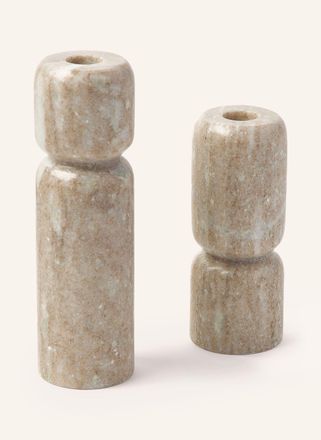 Westwing Collection 2er-Set Kerzenhalter Como beige