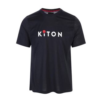 Kiton Blaue T-Shirts und Polos - - Tops - Herren - Blau - XL