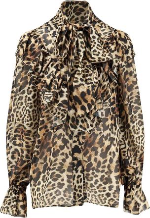 Actualee Hemd mit Animal-Print - - Blouses & Shirts - Damen - Braun - XS