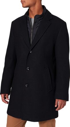 Bugatti Herren Mantel Wollmantel mit Flexcity Stretch Ausstattung