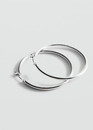 Mango Cr&eacute;oles m&eacute;talliques argent - Femme - Taille unique - MANGO