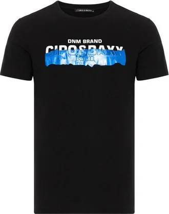 Cipo & Baxx T-Shirt T-Shirt mit Rundhals-Ausschnitt