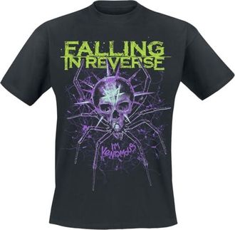 Falling in Reverse Falling In Reverse Spider Homme T-Shirt Manches Courtes Noir S 100% Coton Regular/Coupe Standard