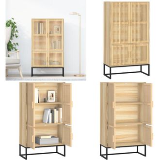 vidaXL Highboard 70x35x125 cm Holzwerkstoff - Holzschrank - Wohnzimmerm&ouml;bel - Sideboard - Hochboard - Aufbewahrungsraum - Home & Living