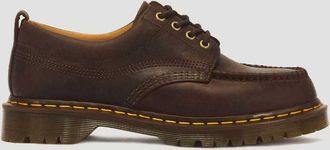 Dr. Martens Lowell 4-&Ouml;sen Crazy Horse Leder Moc Toe Schuhe in Braun, Gr&ouml;&szlig;e: 36