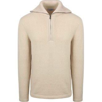 Suitable Deep Zip Pull-over Laine Boiled Ecru