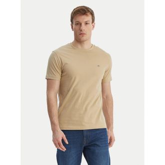 GANT T-Shirt Shield 2003185 Beige Slim Fit