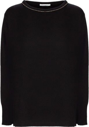 KANGRA Femme, Pulls, Noir, Taille: 40 FR Pull en Maille Fine Point de Stockinette