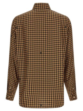Valentino Garavani Logo-Patterned Silk Shirt - Black