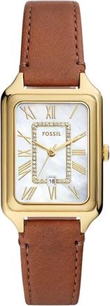 Fossil Femme, Accessoires, Brun, Taille: ONE Size Montre Raquel &agrave; trois aiguilles avec date