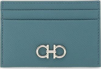 Ferragamo Damen Gancini Kreditkartenetui Gr&uuml;n