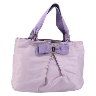 Ferragamo Sac &agrave; main en nylon Pre-owned - Femme - Pre-owned - Violet - Taille: ONE Size