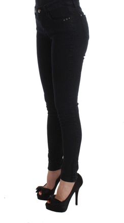 Costume National Womens Black Cotton Slim Fit Denim Jeans Clothing