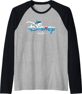 Disney Vacation Donald Duck Script Logo Trip Matching Raglan