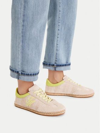 Tommy Hilfiger Espadrilles Woven Logo Embroidery FW0FW09108 Beige