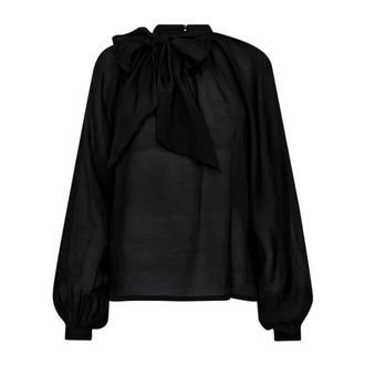 Copenhagen Muse Femme, Blouses et Chemises, Noir, Taille: 38 FR &Eacute;l&eacute;gante Chemisier Noir avec