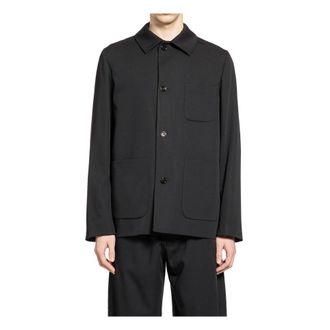 Lardini Leinen-Overshirt - - Jackets - Herren - Blau - S