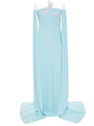 Cristallini robe longue Kassandra - Bleu