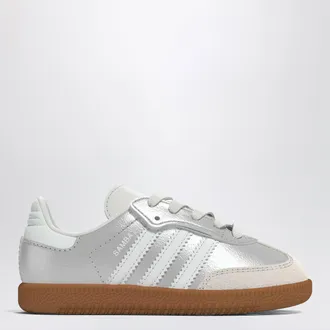 adidas Originals Samba-Sneaker in Silber-Metallic mit elastischen Schn&uuml;rsenkeln