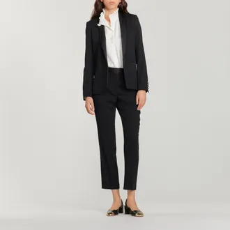 Sandro Veste de smoking &agrave; empi&egrave;cement satin